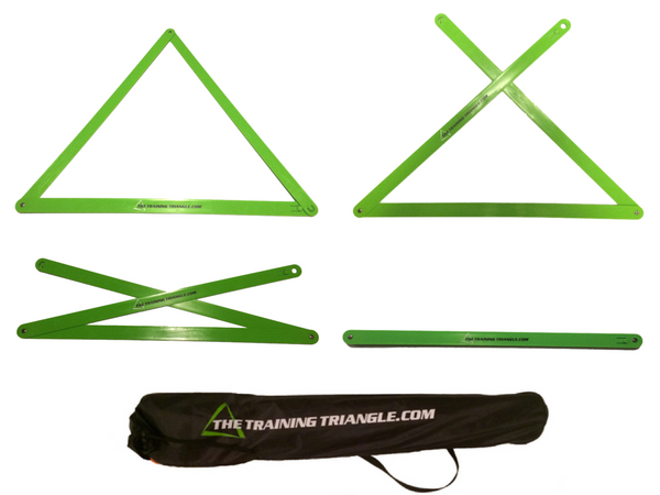 Team Set of 9 The Training Triangle™ for soccer training + Carrying Bag ...